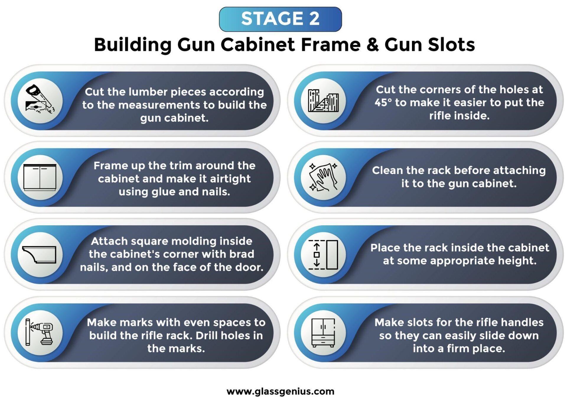 How to Build A Wooden Gun Cabinet with Glass Doors? | Glass Genius