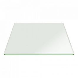 28 Inch Square Glass 1/2 inch Thick Bevel Polish Tempered Radius Corners
